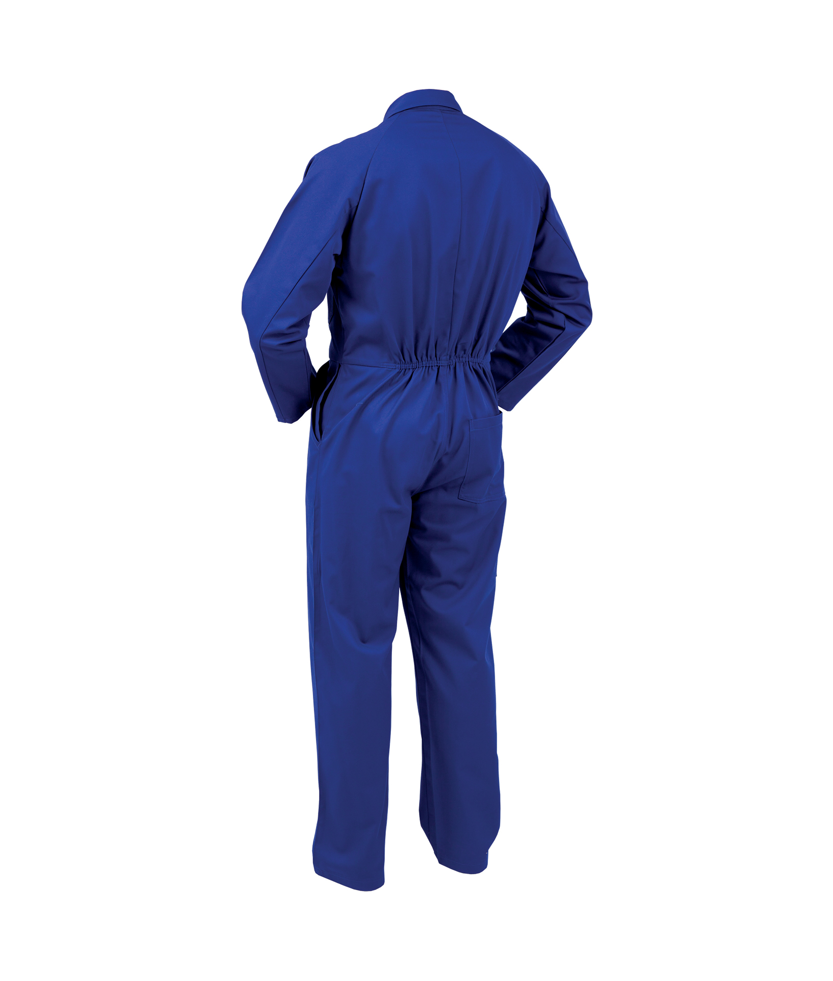Bison 260gsm Royal Blue Polycotton Long Sleeve Zip Overall (COZPC)